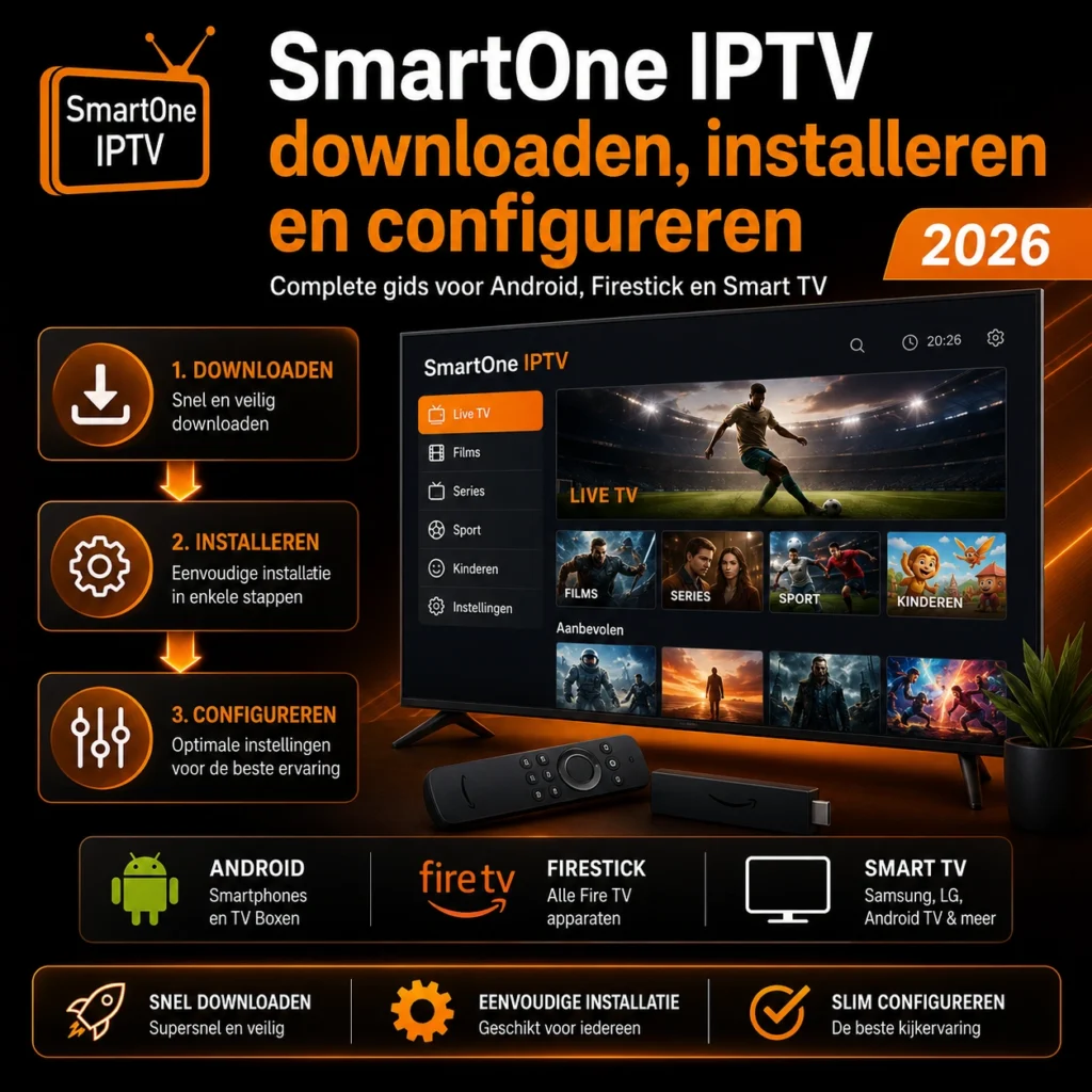 SmartOne IPTV app downloaden en instellen 2026